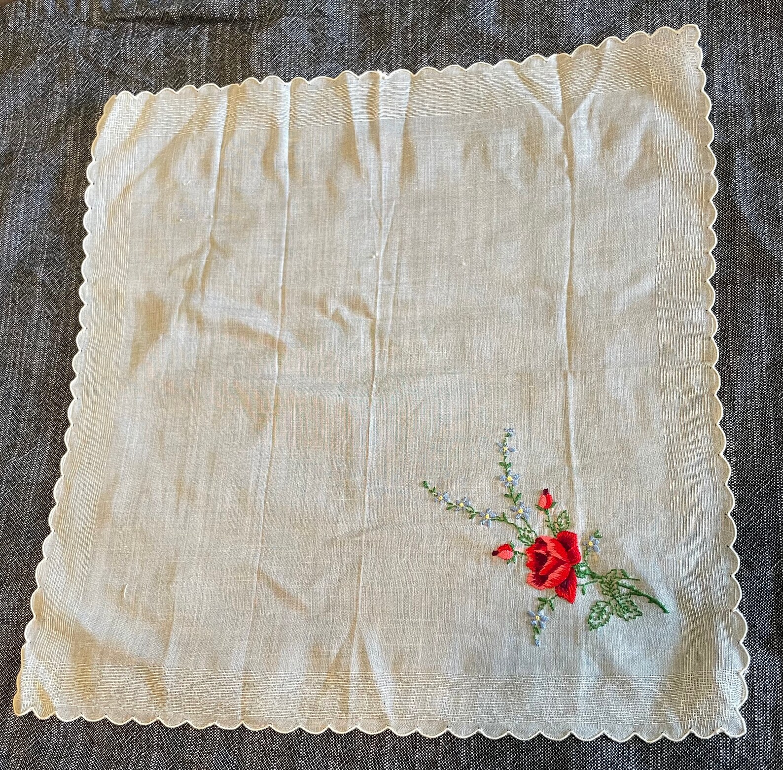 Vintage Embroidered Handkerchiefs - Etsy