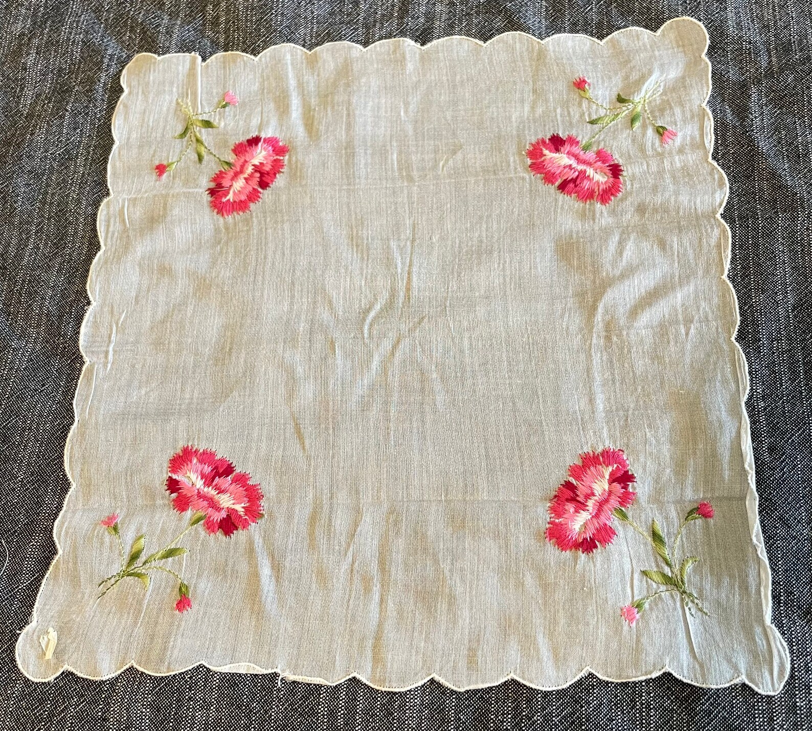 Vintage Embroidered Handkerchiefs - Etsy
