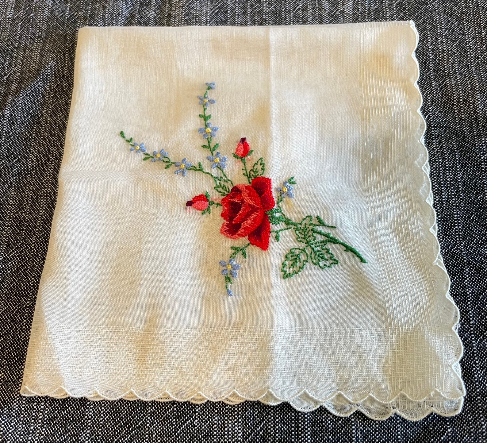 Vintage Embroidered Handkerchiefs - Etsy