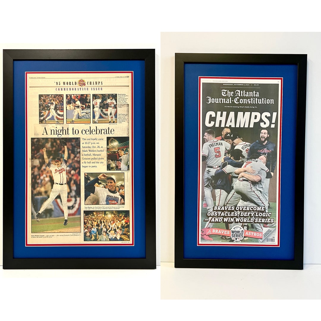 1995 & 2021 Atlanta Braves World Series Baseball Championship REAL AJC ...