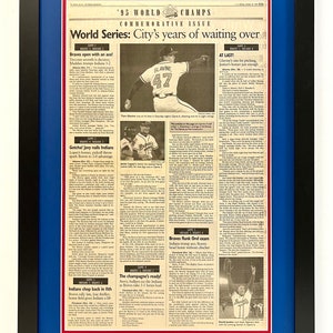 1995 & 2021 Atlanta Braves World Series Baseball Championship REAL AJC ...