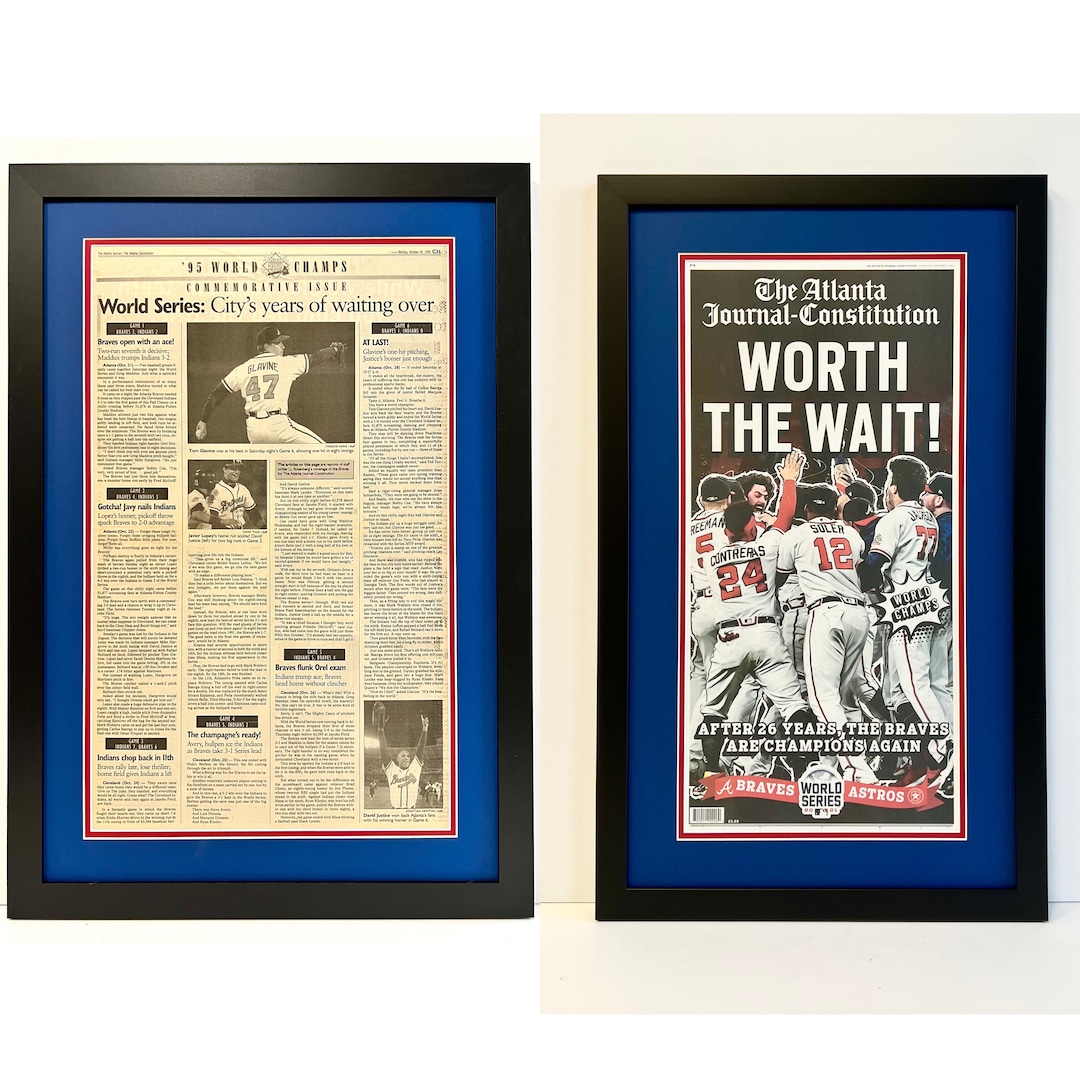 1995 & 2021 Atlanta Braves World Series Baseball Championship REAL AJC ...