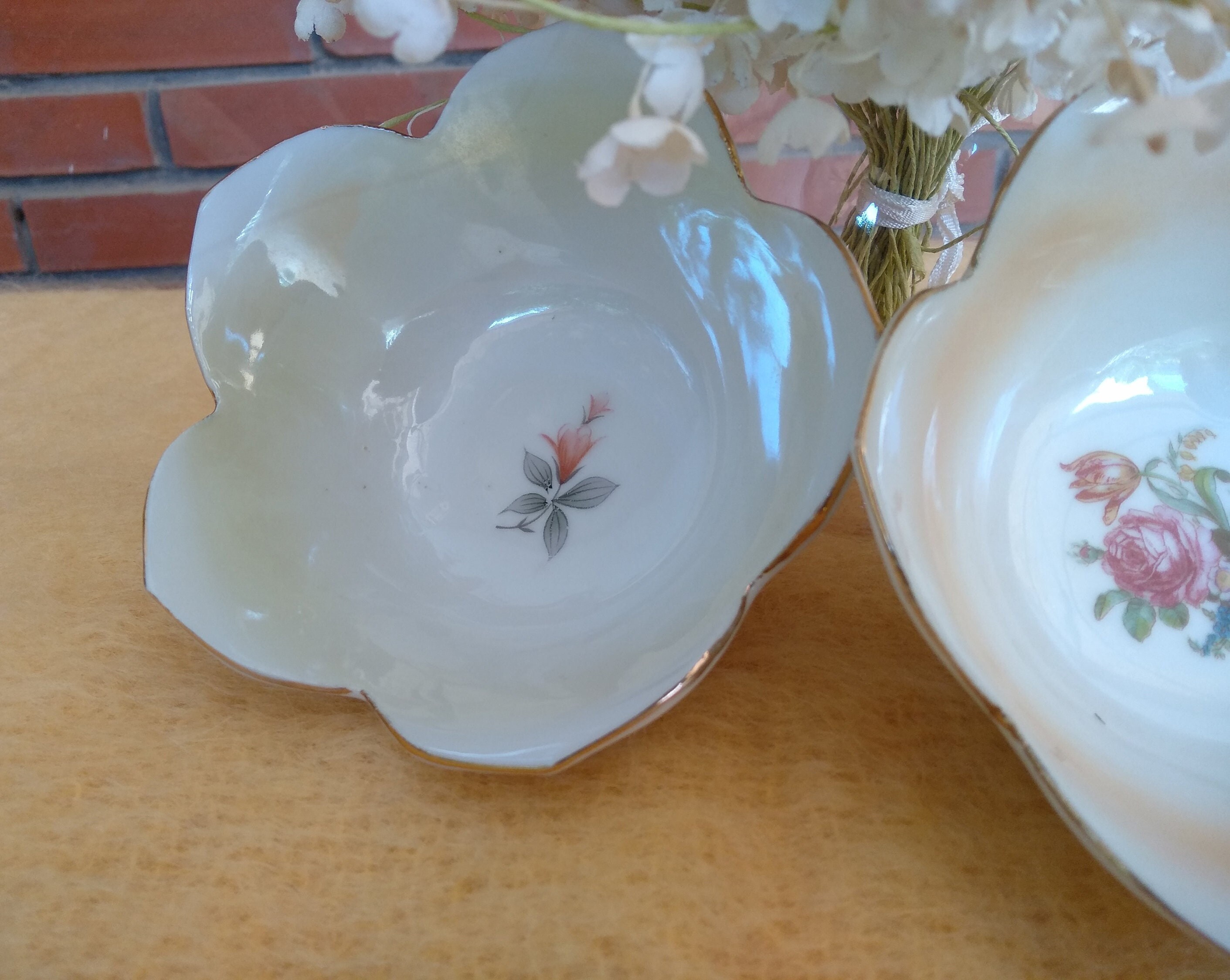 Japan, Lotus Flower Shaped, Porcelan Bowls - Set of 2 | Floral Design ...