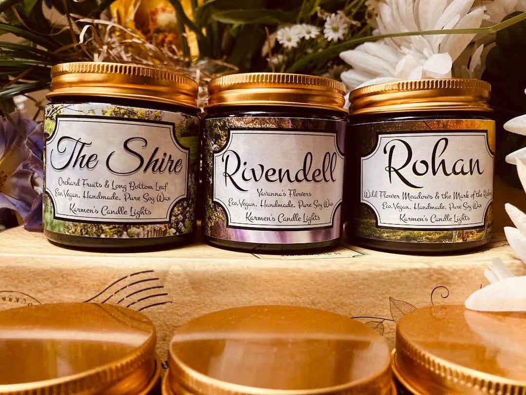 The Shire Candle, Fellowship Collection, the Shire, Rivendell and Rohan ...
