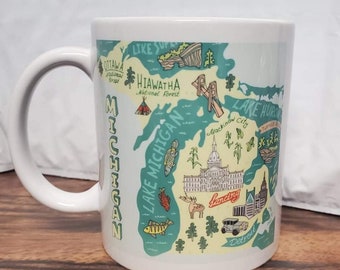 State of Michigan Coffee Mug - Etsy