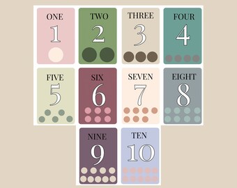 Number Flashcards (1-50) - Printable - Etsy