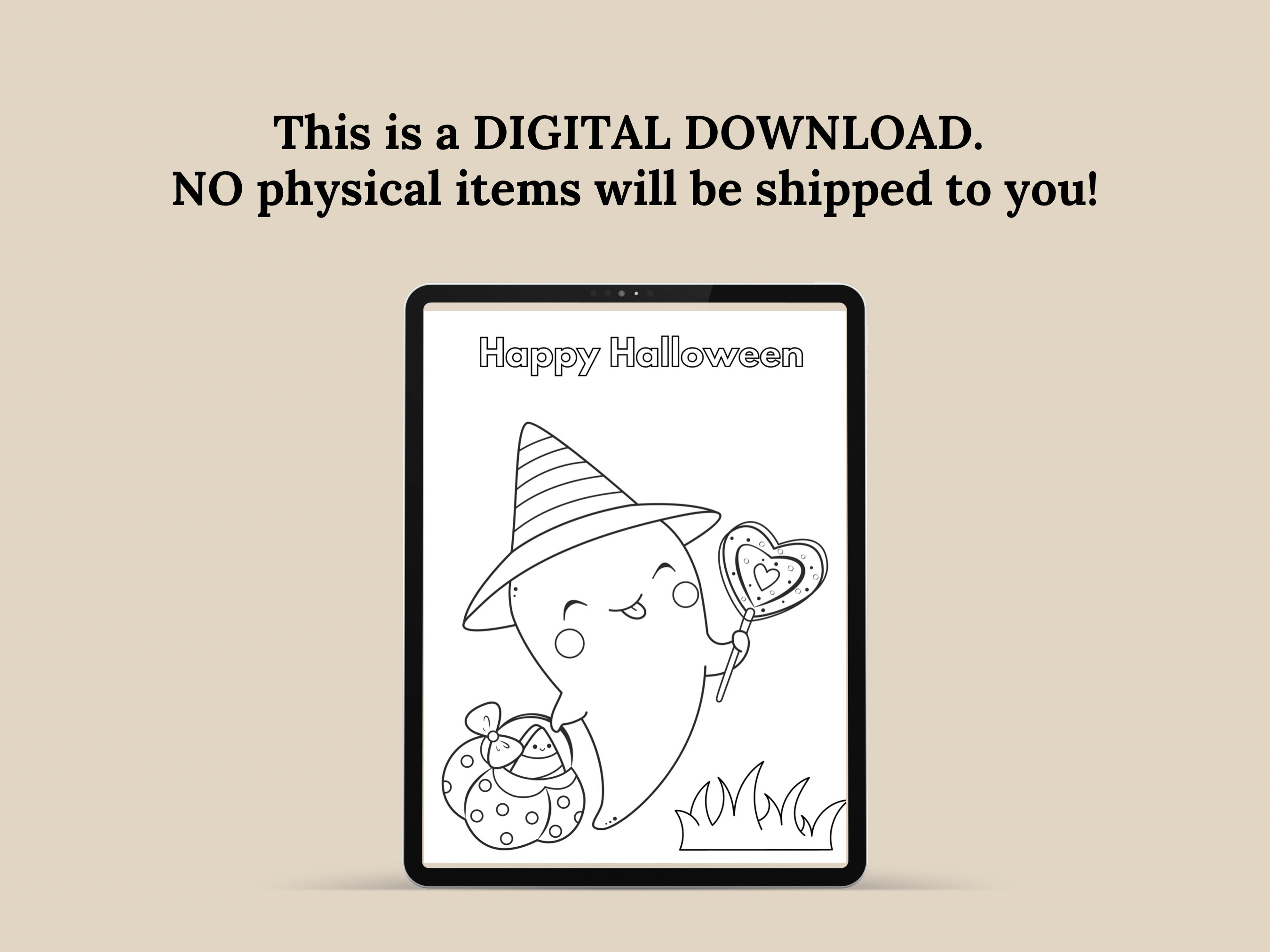 Halloween Coloring Worksheets, Printable Coloring Pages - Etsy