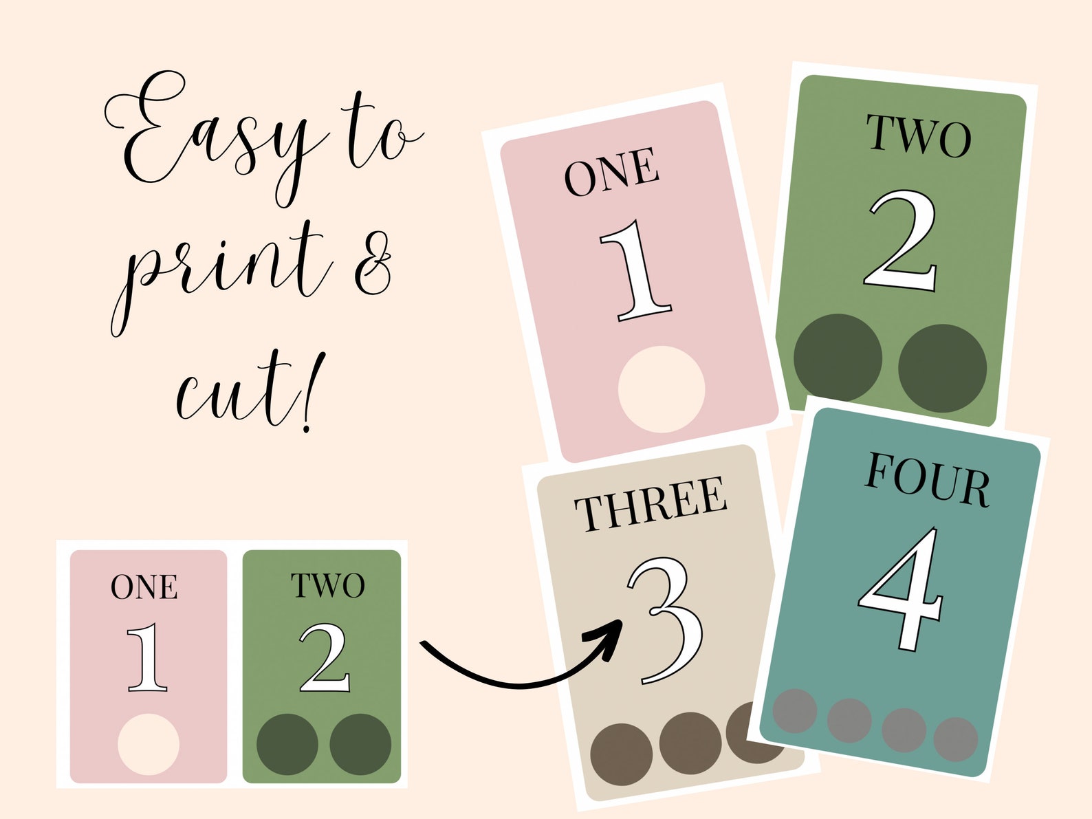 Printable Number Flashcards - Etsy