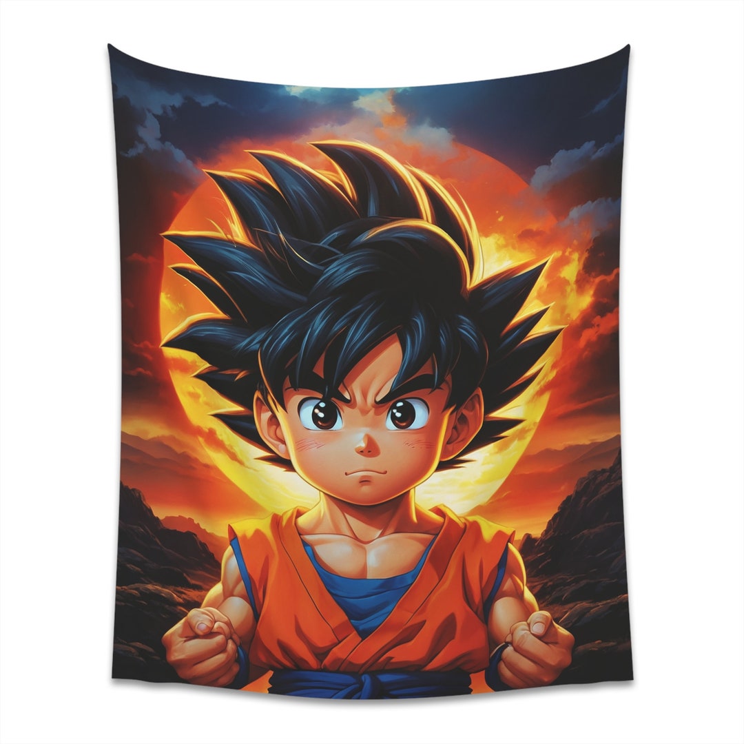 Kid Goku Wall Tapestry Dragon Ball Z Inspired Kids Room Decor Anime ...