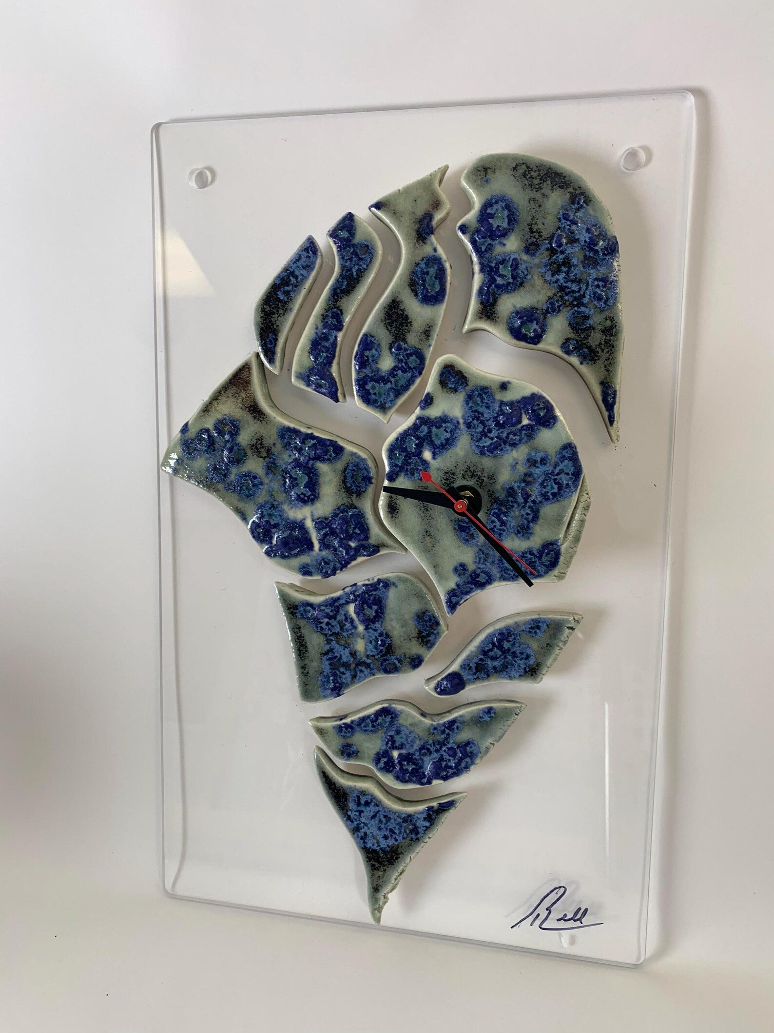 Blueberry Splatter Clock for the Wall. - Etsy