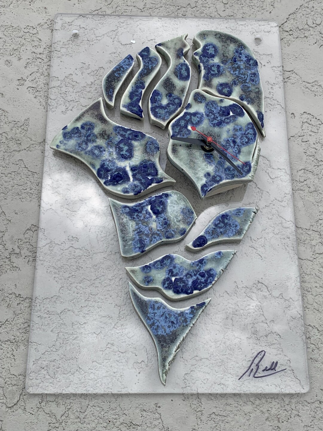 Blueberry Splatter Clock for the Wall. - Etsy