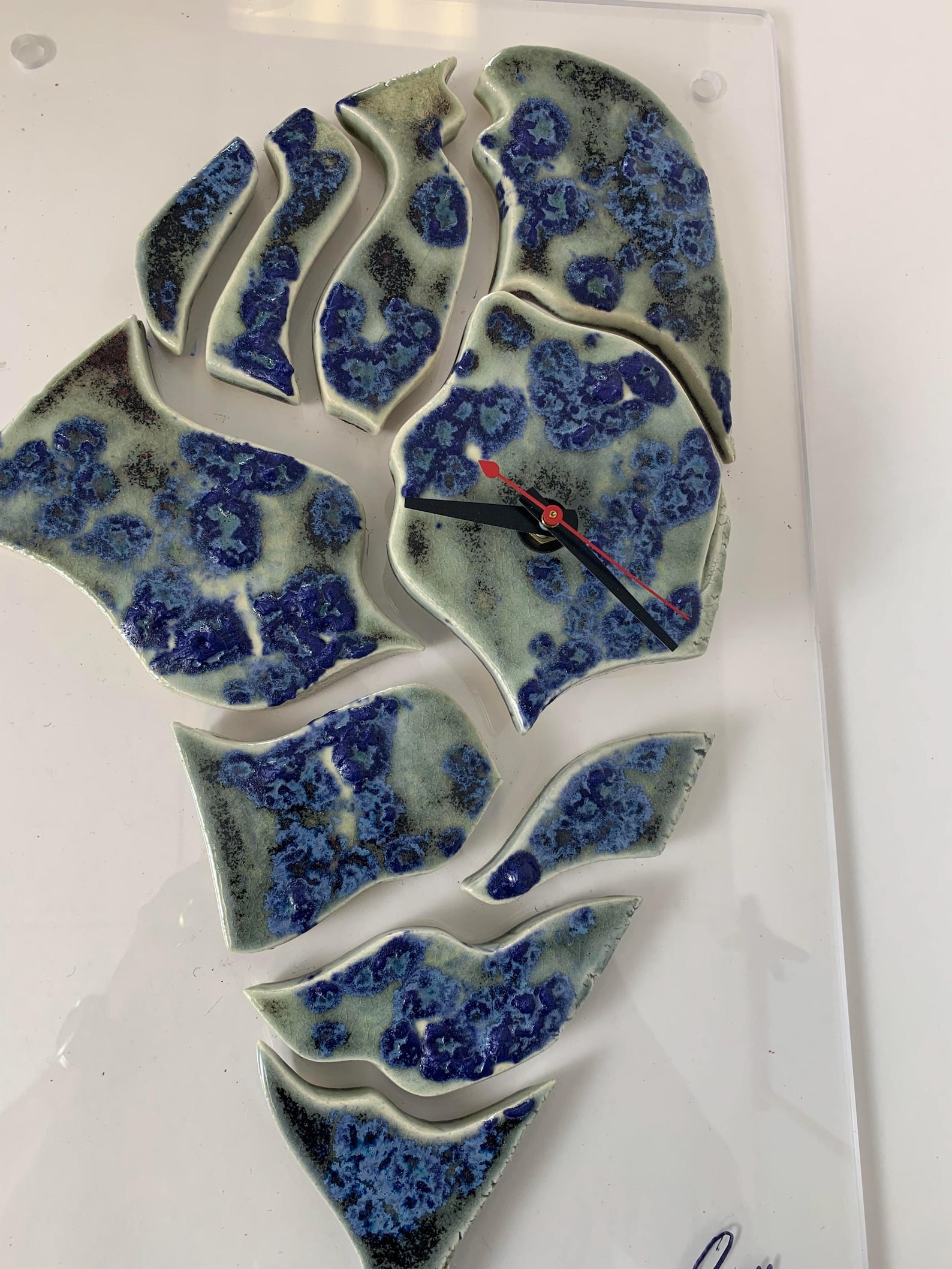 Blueberry Splatter Clock for the Wall. - Etsy