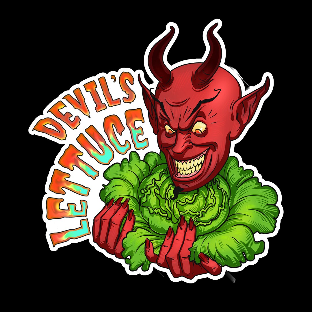 Devil’s Lettuce Sticker (glow in the Dark!!) - Etsy