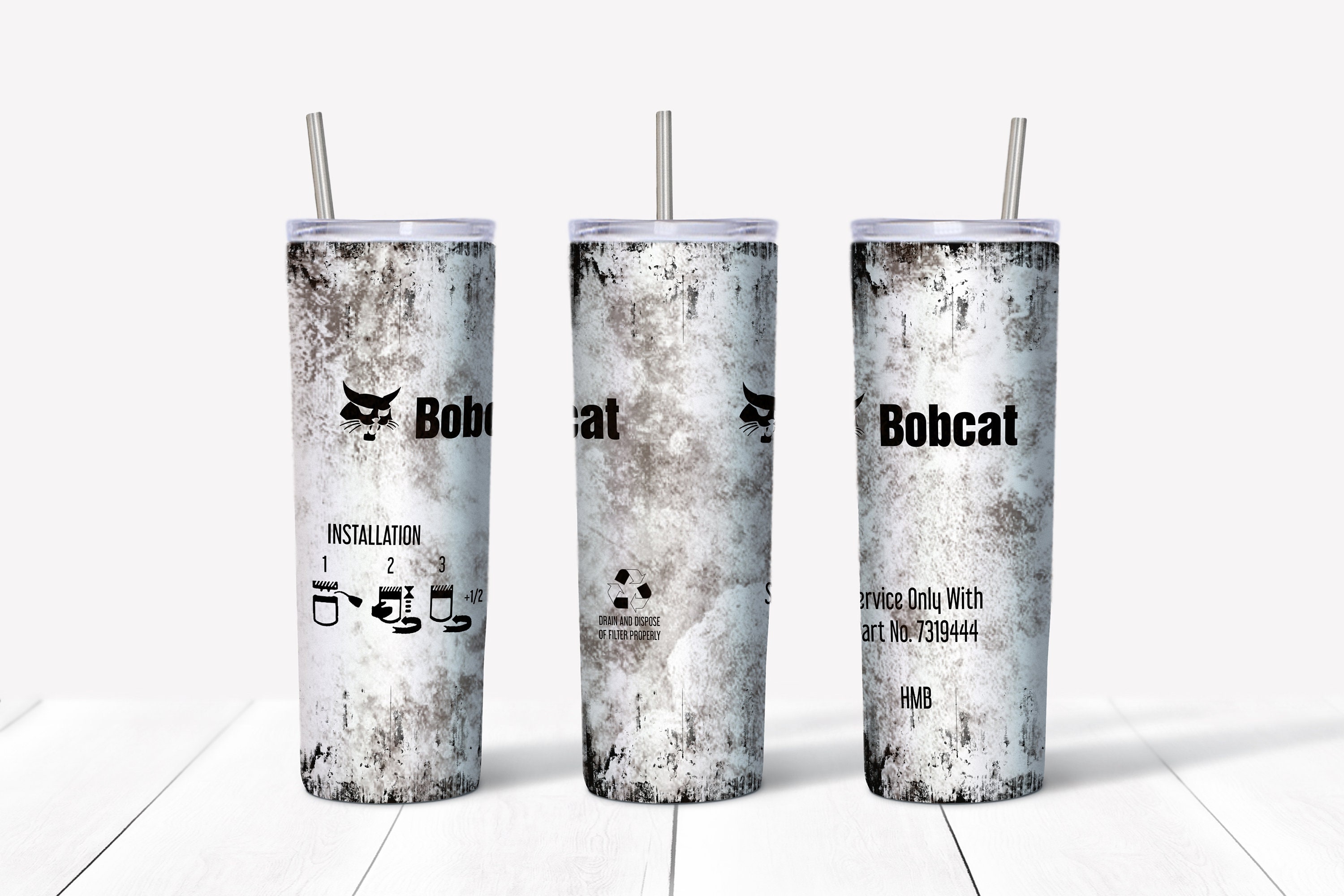 Bobcat Oil Filter Design for 20oz Skinny Tumbler - Etsy