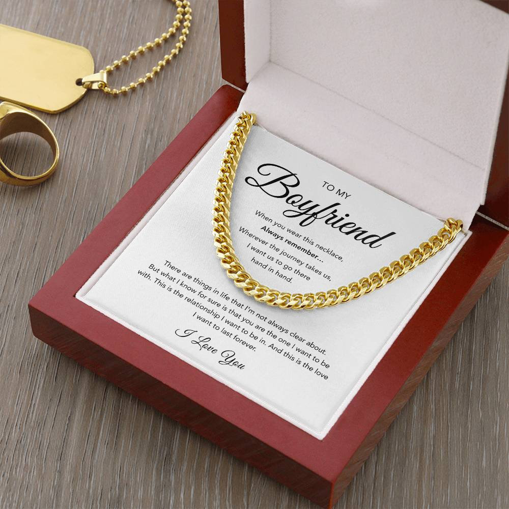 Boyfriend Cuban Chain Necklace, Promise Necklace for Boyfriend ...
