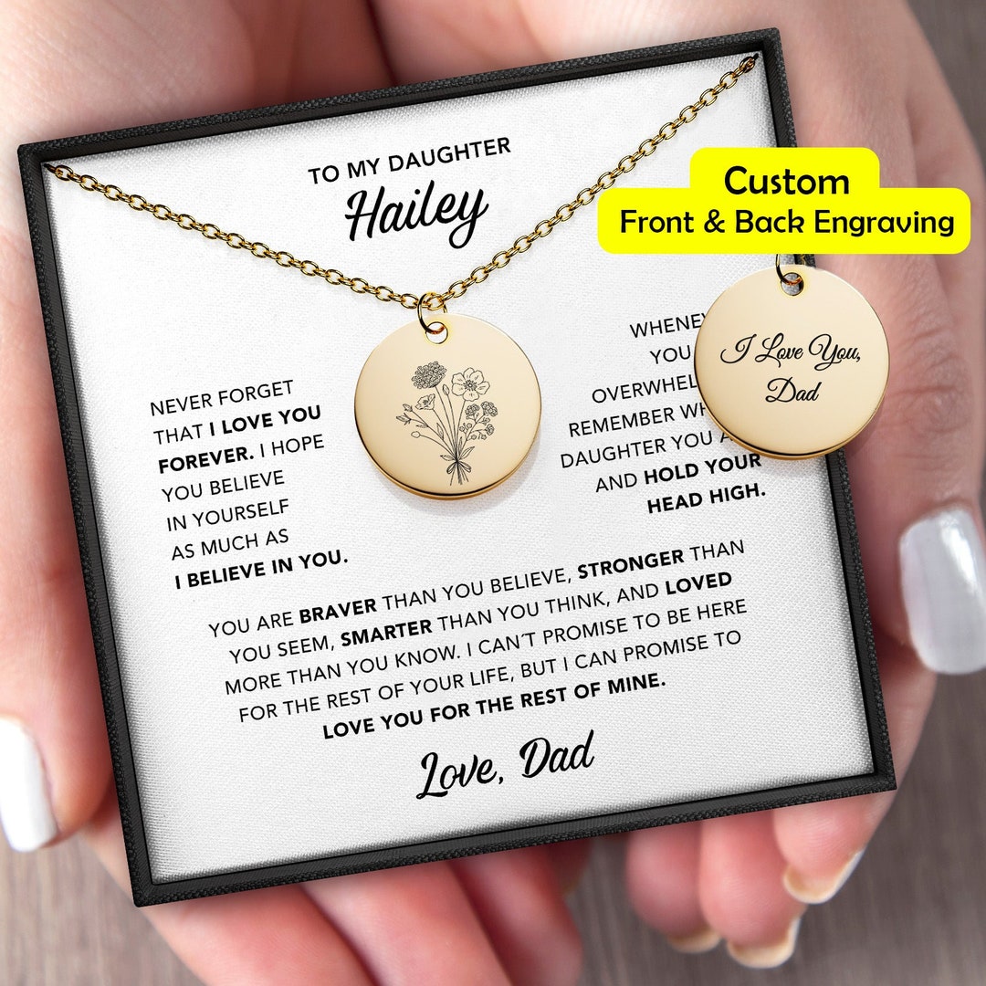Daughter Necklace From Dad, Daughter Gift, Father Daughter Necklace ...