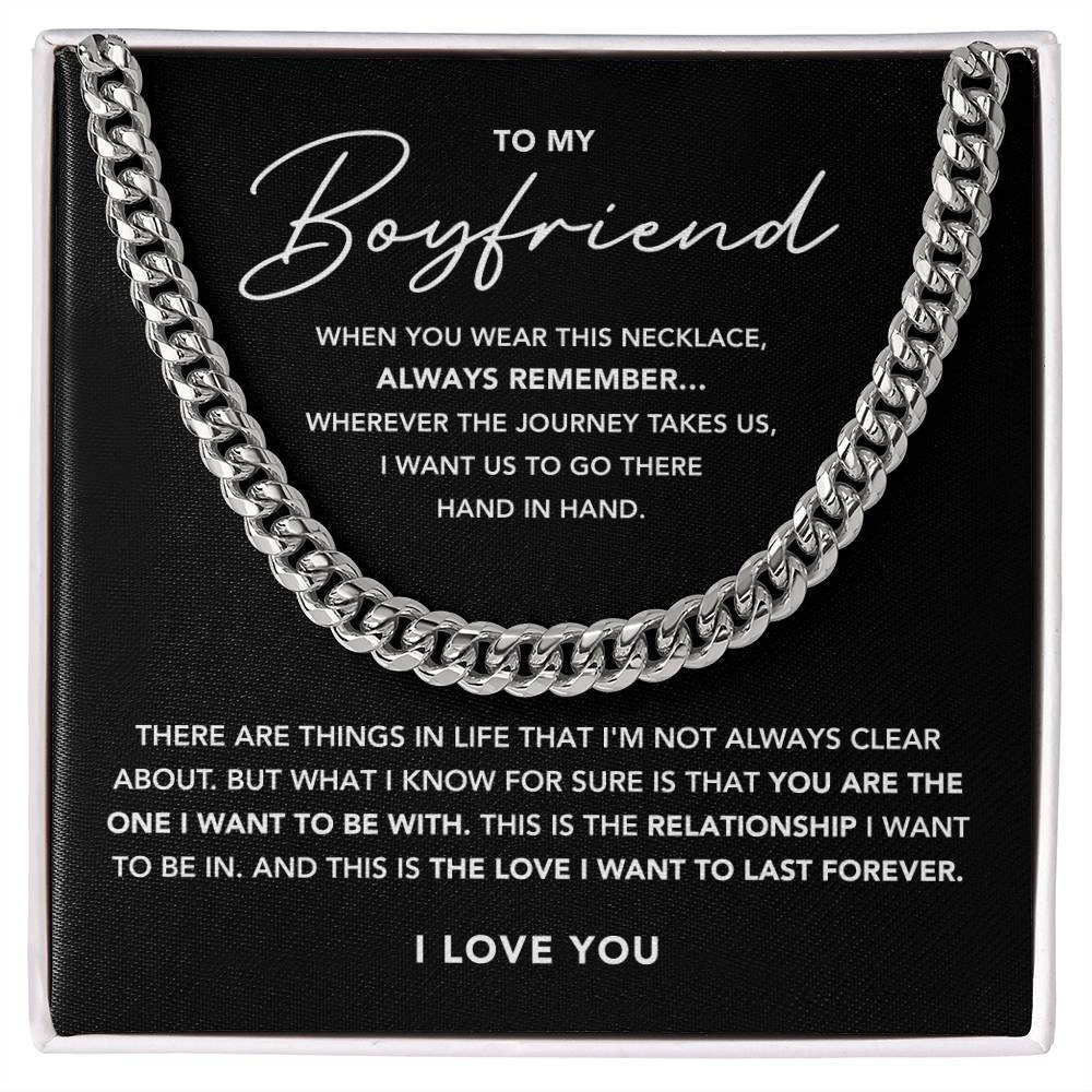 Boyfriend Cuban Chain Necklace, Promise Necklace for Boyfriend ...
