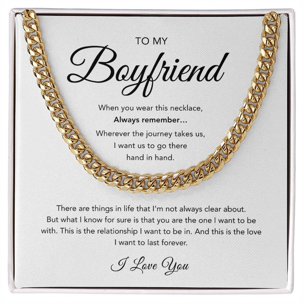 Boyfriend Cuban Chain Necklace, Promise Necklace for Boyfriend ...