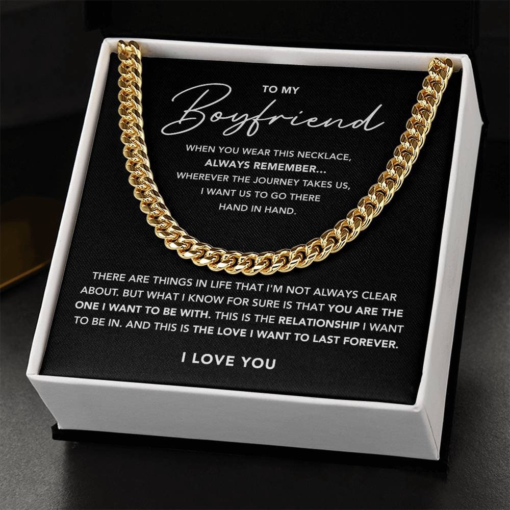 Boyfriend Cuban Chain Necklace, Promise Necklace for Boyfriend ...