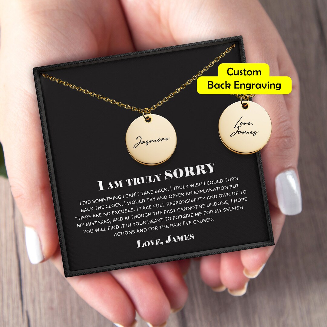 I'm Sorry Gift, Sorry Card, Apology Necklace, Sorry Gift Wife, Sorry ...