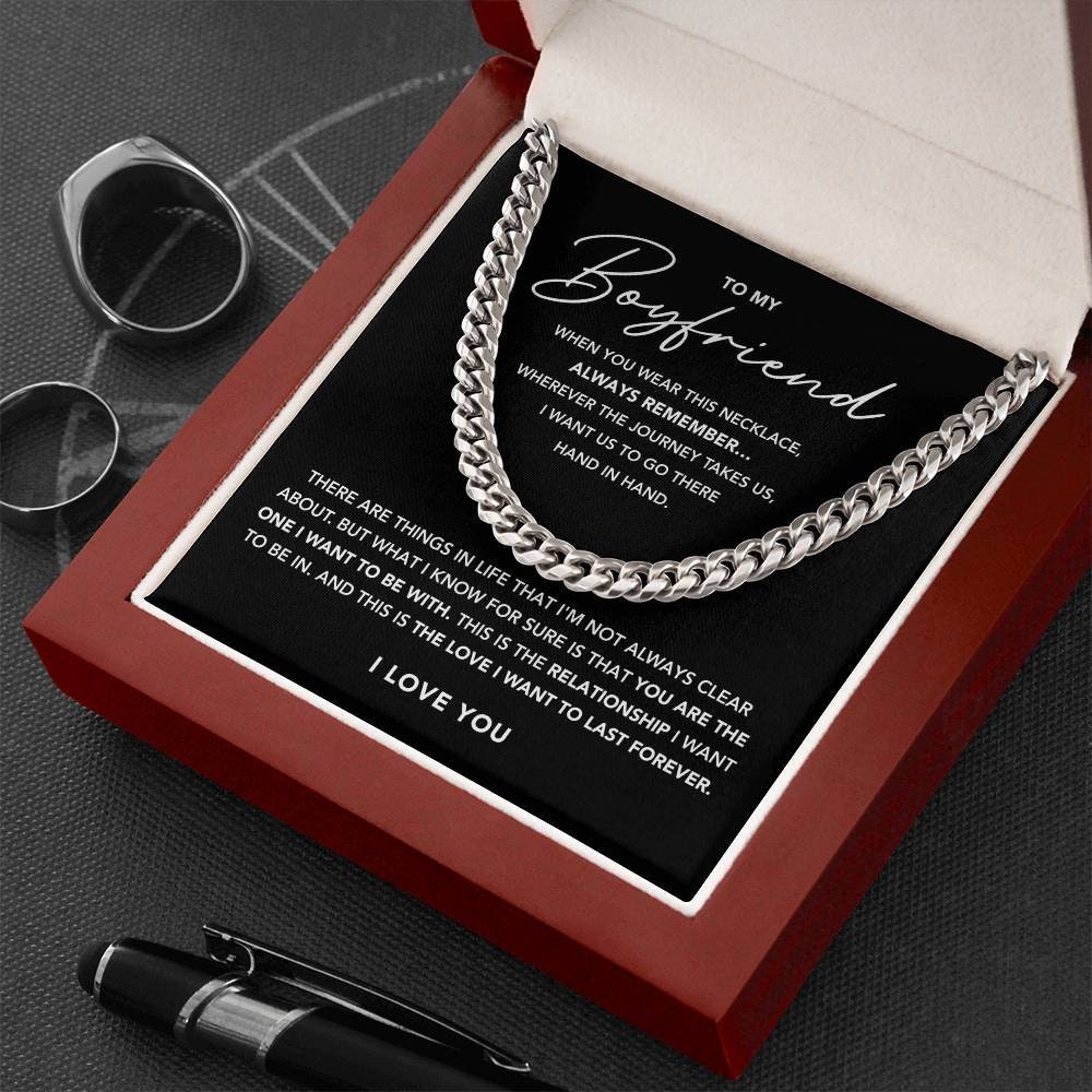 Boyfriend Cuban Chain Necklace, Promise Necklace for Boyfriend ...