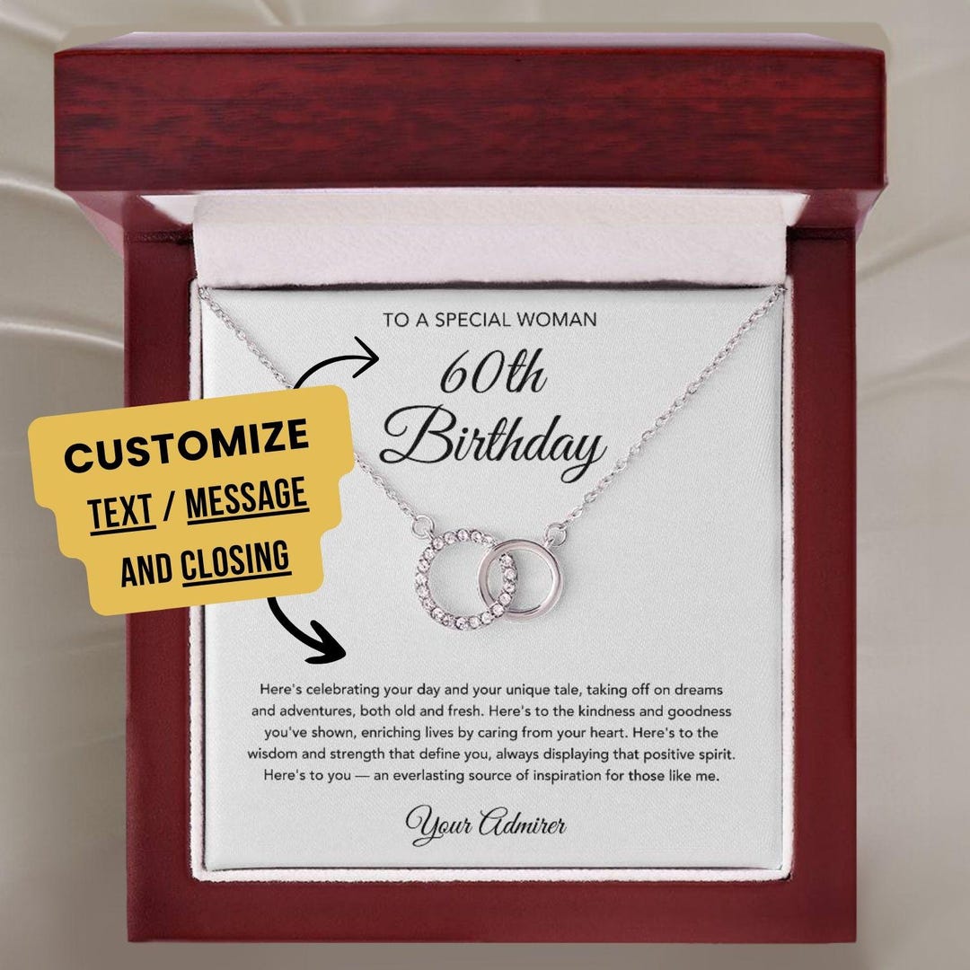 60th Birthday Necklace for Her, 6 Decades Sterling Silver Circles ...