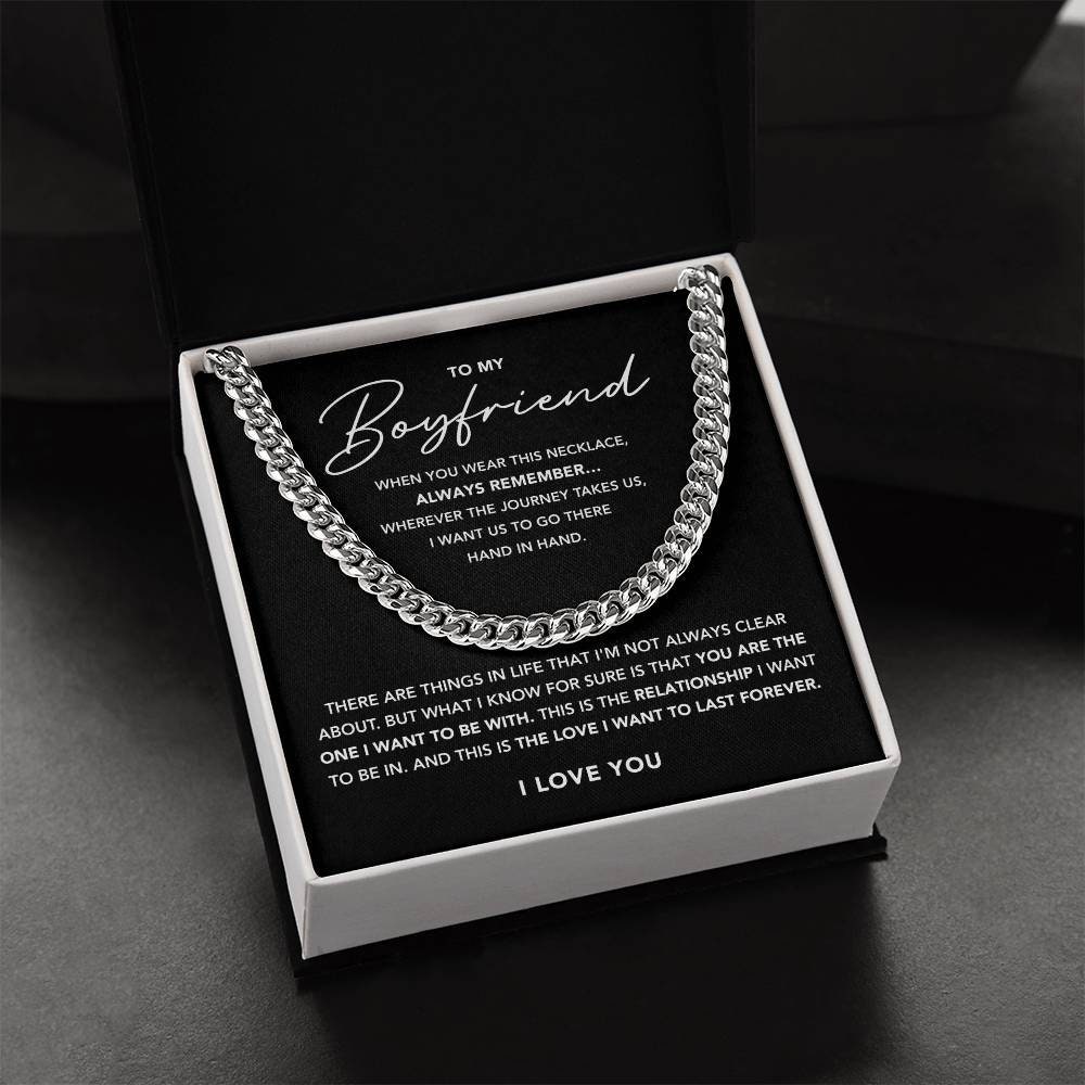 Boyfriend Cuban Chain Necklace, Promise Necklace for Boyfriend ...