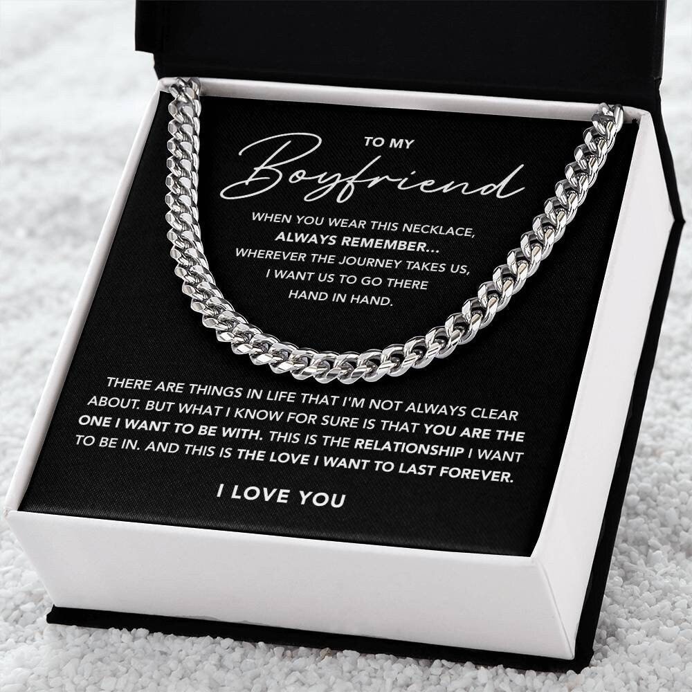 Boyfriend Cuban Chain Necklace, Promise Necklace for Boyfriend ...
