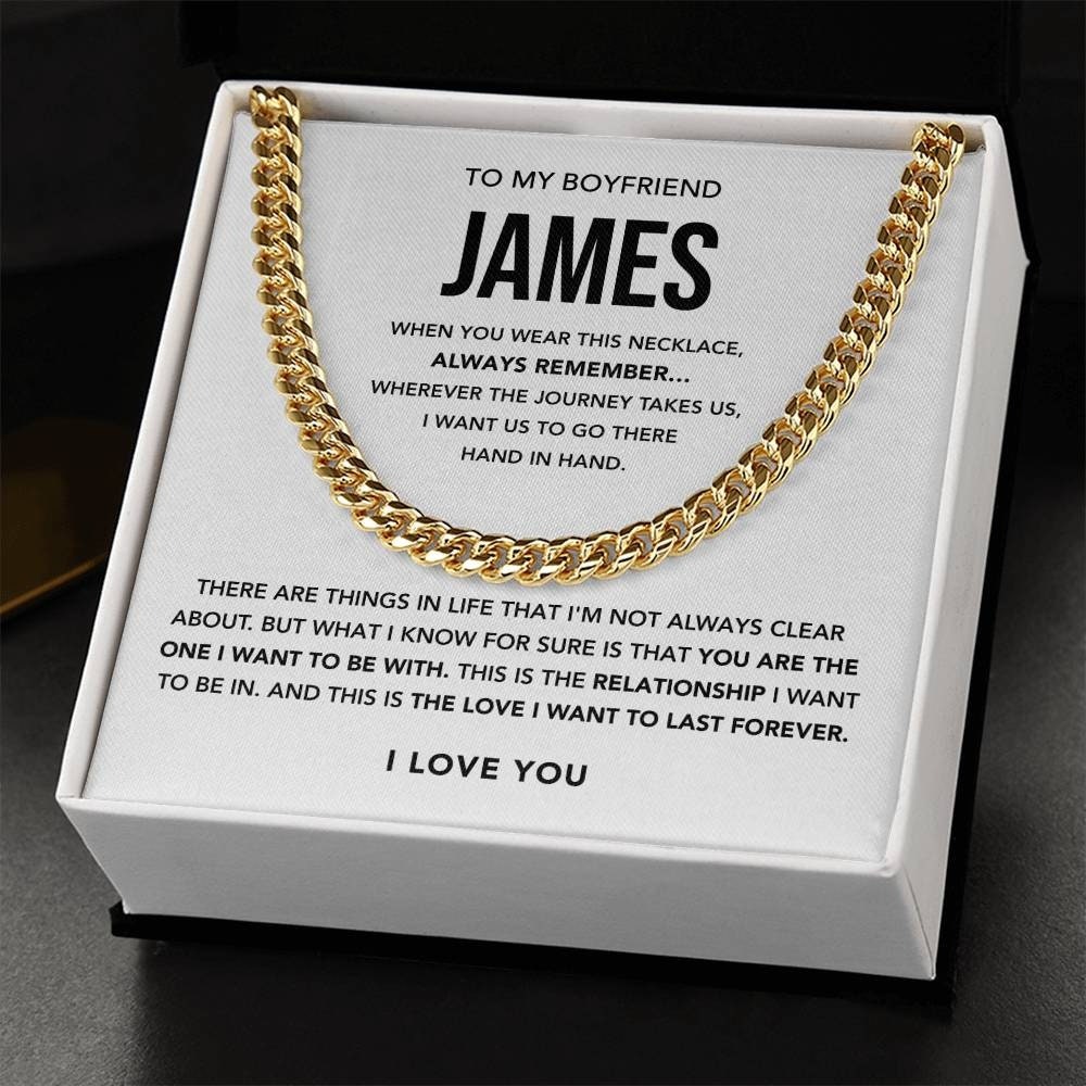 Boyfriend Cuban Chain Necklace, Promise Necklace for Boyfriend ...
