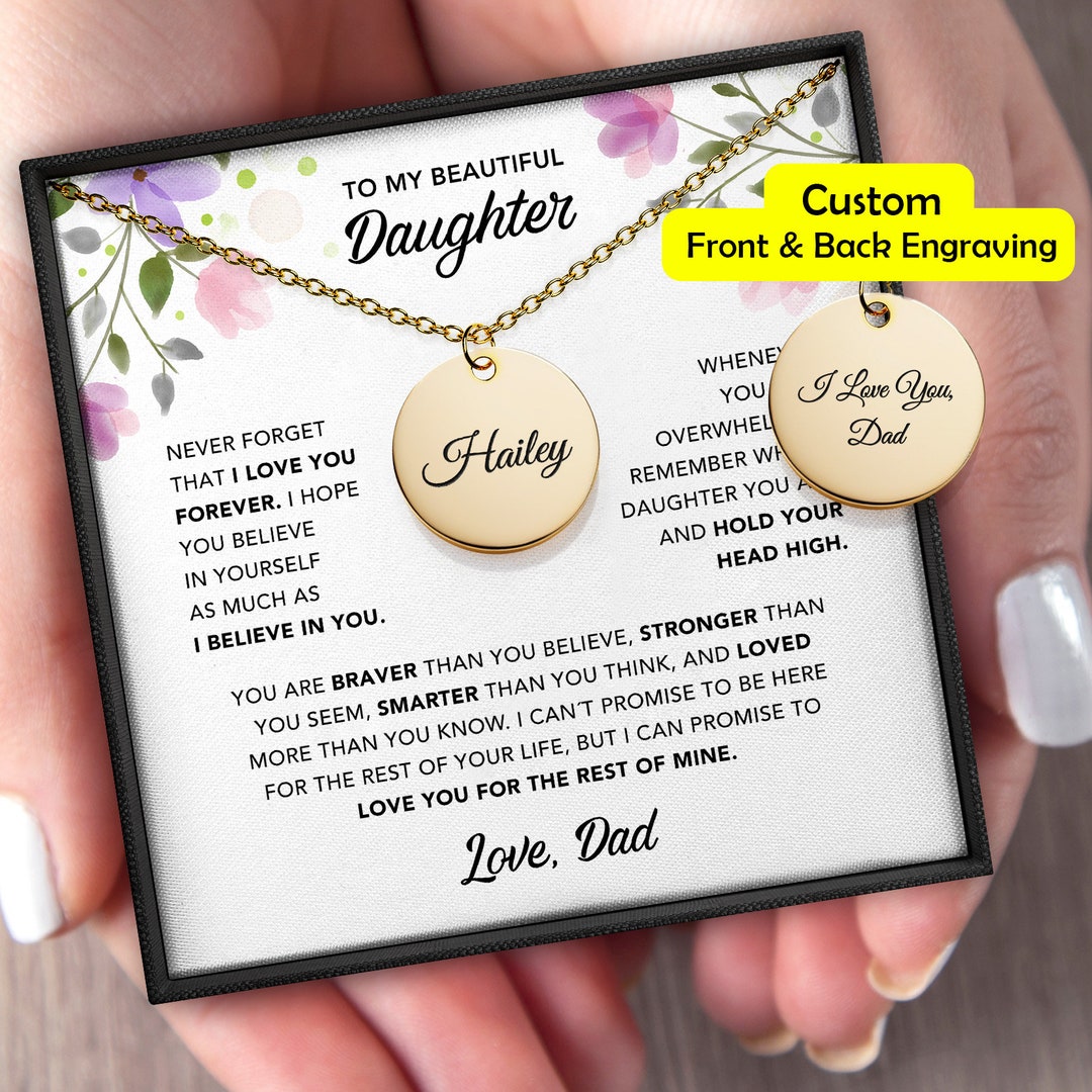 Daughter Necklace From Dad, Daughter Gift, Father Daughter Necklace ...
