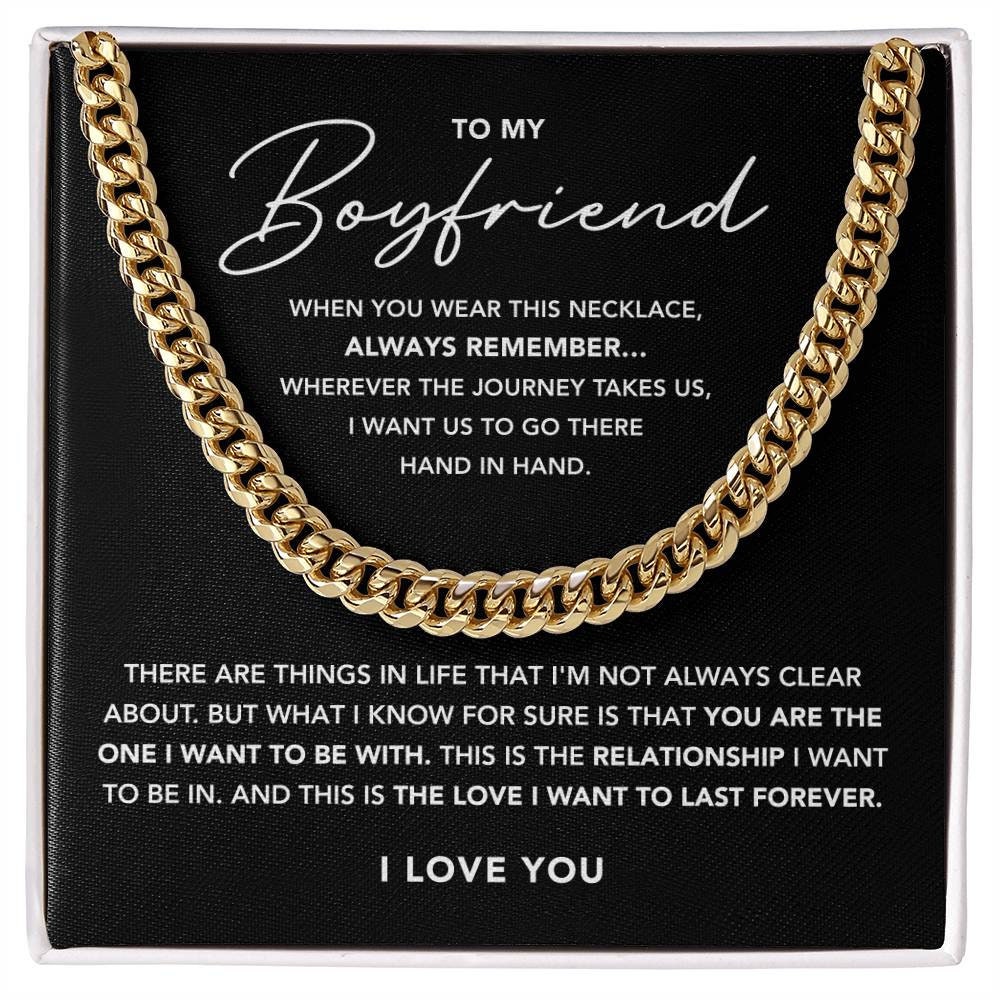 Boyfriend Cuban Chain Necklace, Promise Necklace for Boyfriend ...