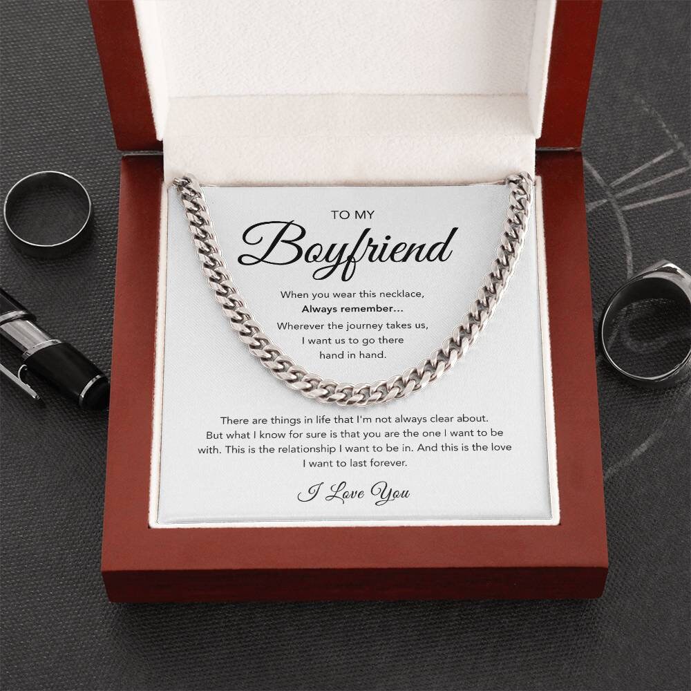 Boyfriend Cuban Chain Necklace, Promise Necklace for Boyfriend ...