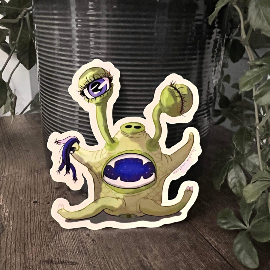Green Monster Sticker - Etsy