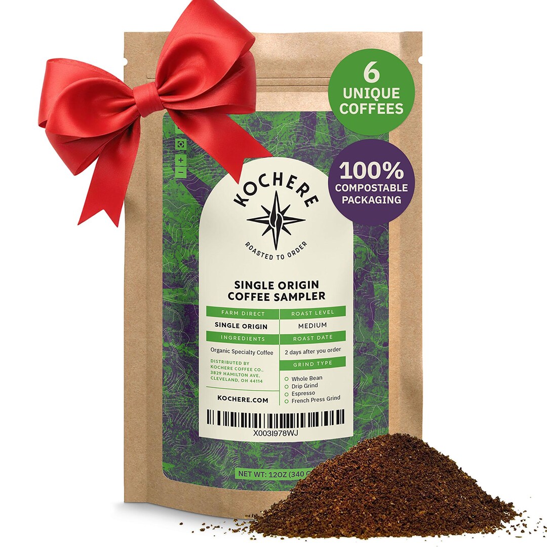 Kochere Coffee Single Origin Coffee Sampler - Variety Coffee Gift Pack ...