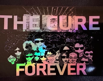 The Cure Inspired Holographic Sticker, Goth Rock Band, Die Cut Stickers ...