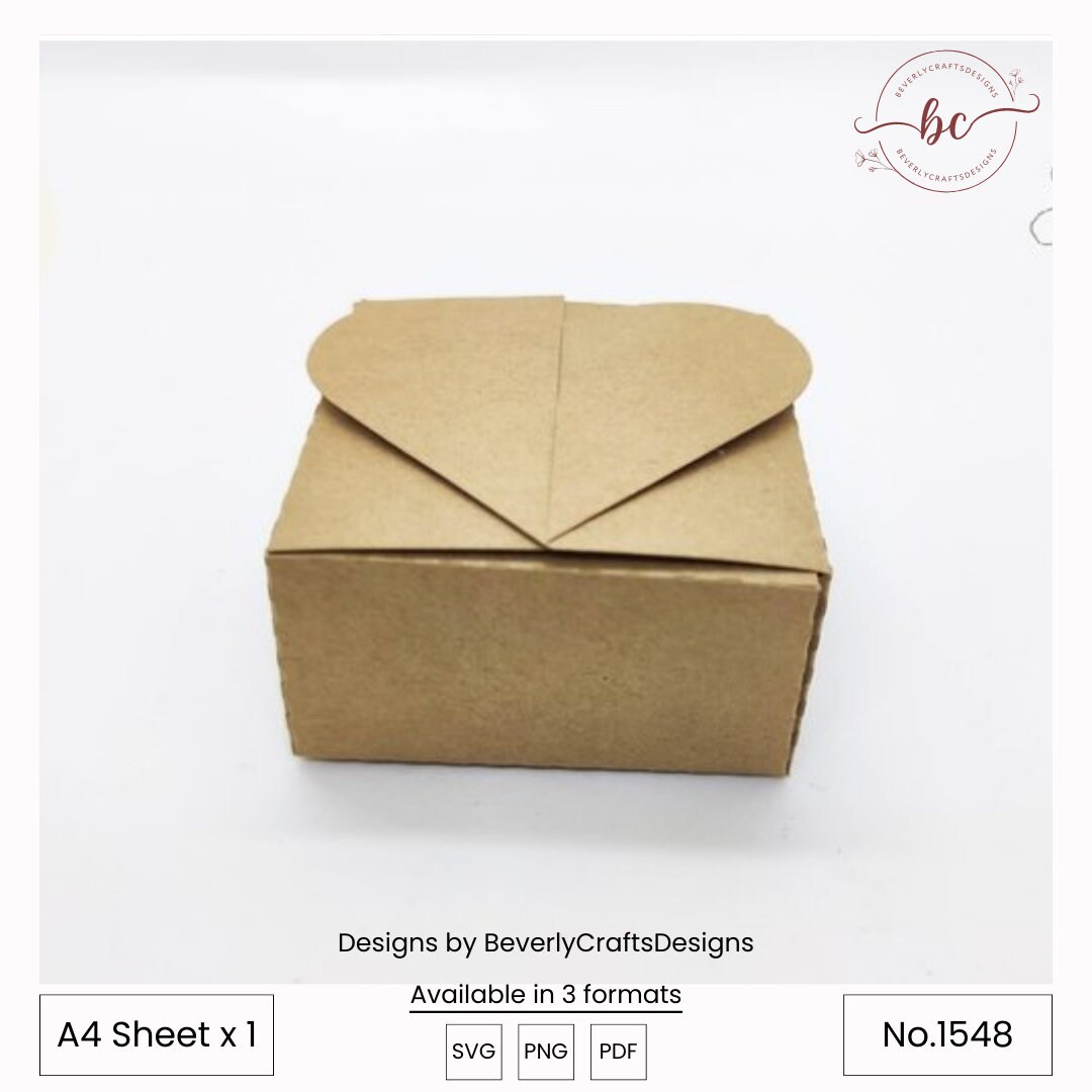 Cut Template File Heart Lock Box SVG Silhouette Cut File - Etsy