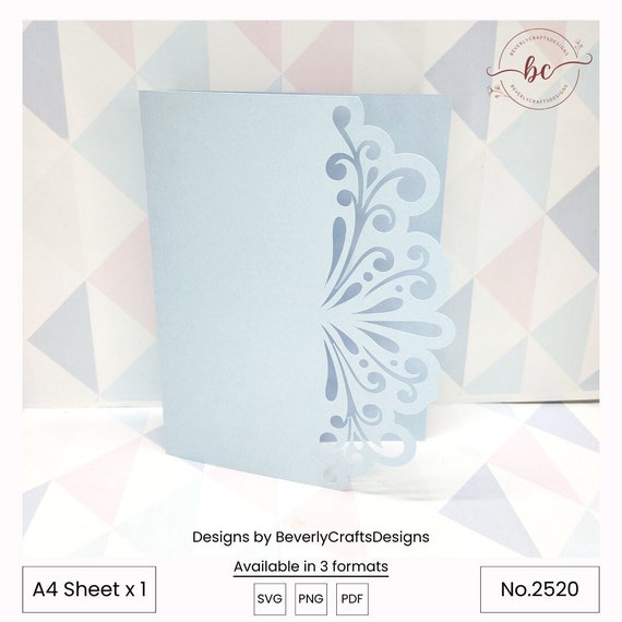 Cut Template File Lacy Lace Invitation Envelope Crafts - Etsy