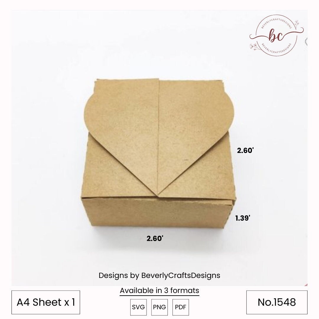 Cut Template File Heart Lock Box SVG Silhouette Cut File - Etsy