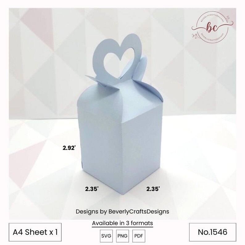 Cut Template File Heart Strap Box, SVG, Silhouette Cut File, Party ...