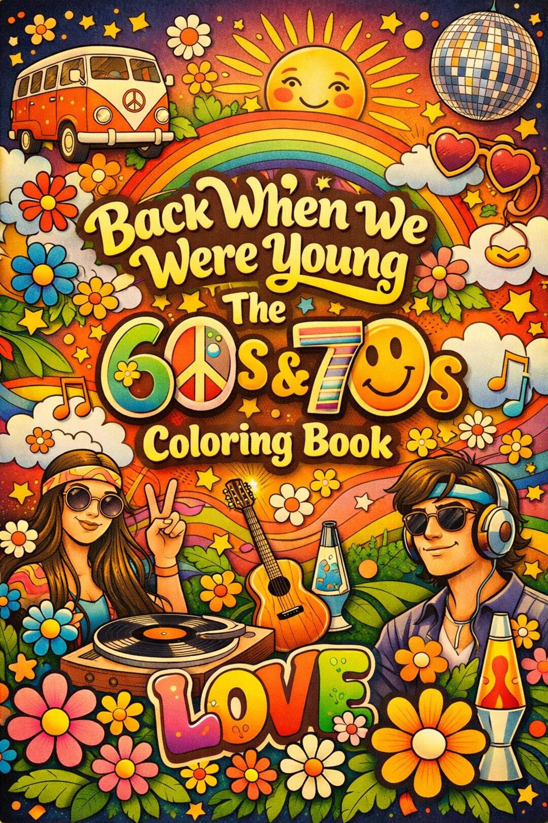 Back When We Were Young Coloring Book | 60s 70s Nostalgia Printable ...
