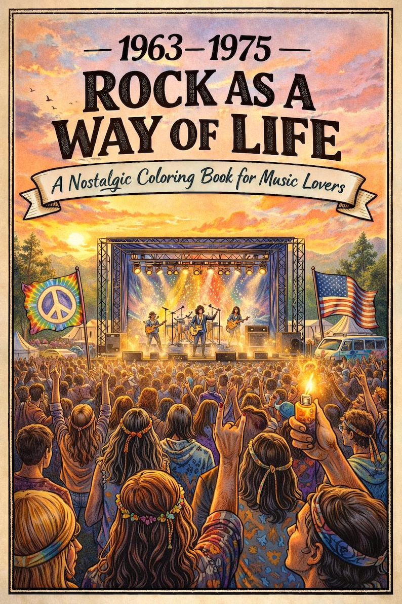 1960s-70s Rock Music Coloring Book – Nostalgic Adult Coloring (PDF ...