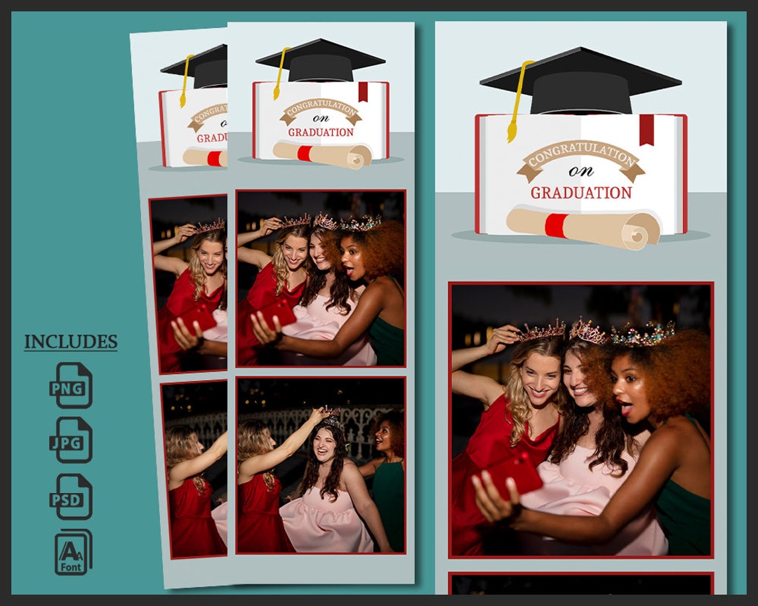 Graduation Photo Booth Template, Photobooth University, School Party ...