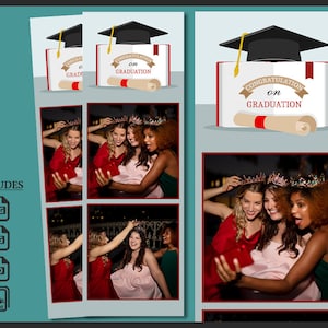 Graduation Photo Booth Template Photobooth University School | Etsy