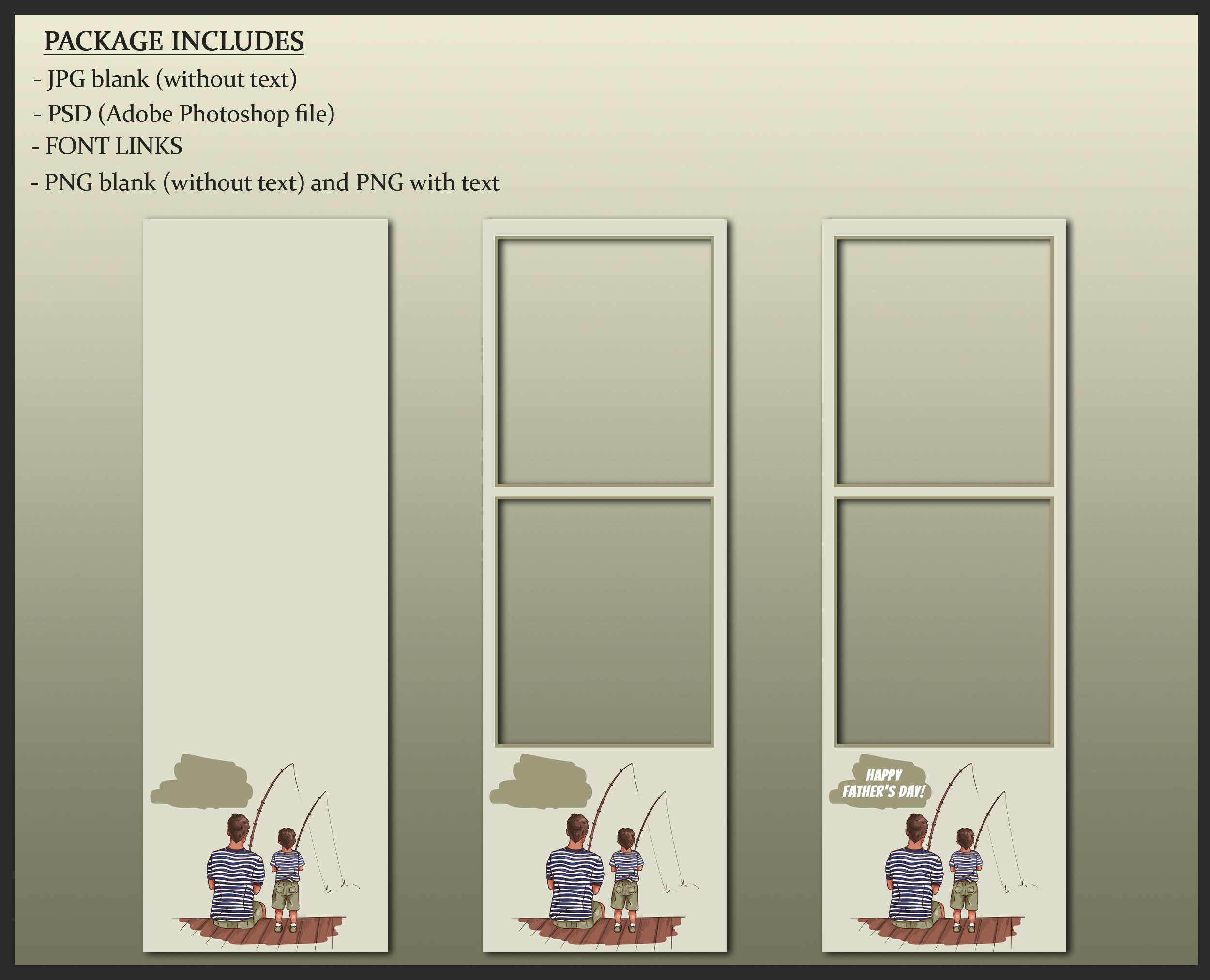 Father’s Day Photo Booth Template 2x6 | Editable Overlay PSD | Dad Life ...