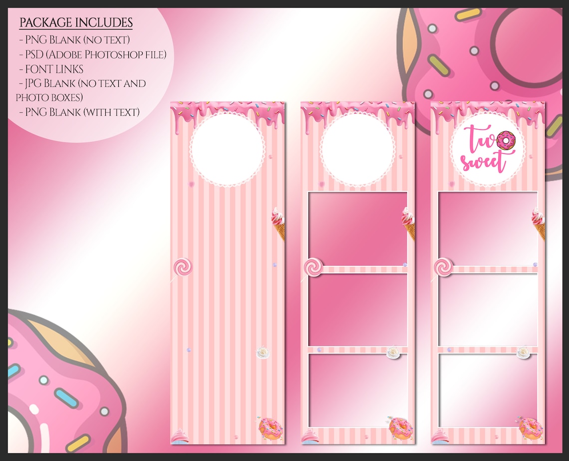 Baby 2nd Birthday Photo Booth Template, Photobooth Two Sweet Party ...
