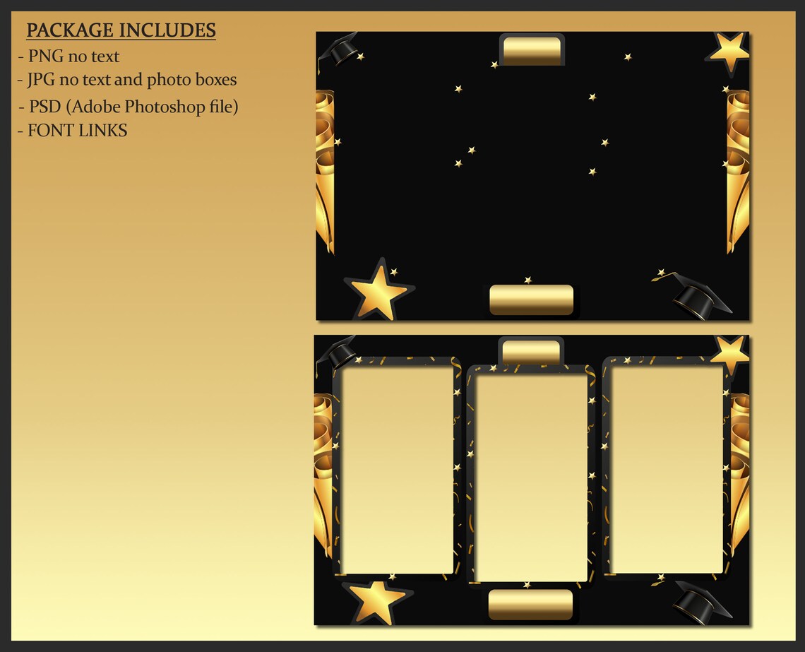 Graduation Photo Booth Template Photobooth University School - Etsy