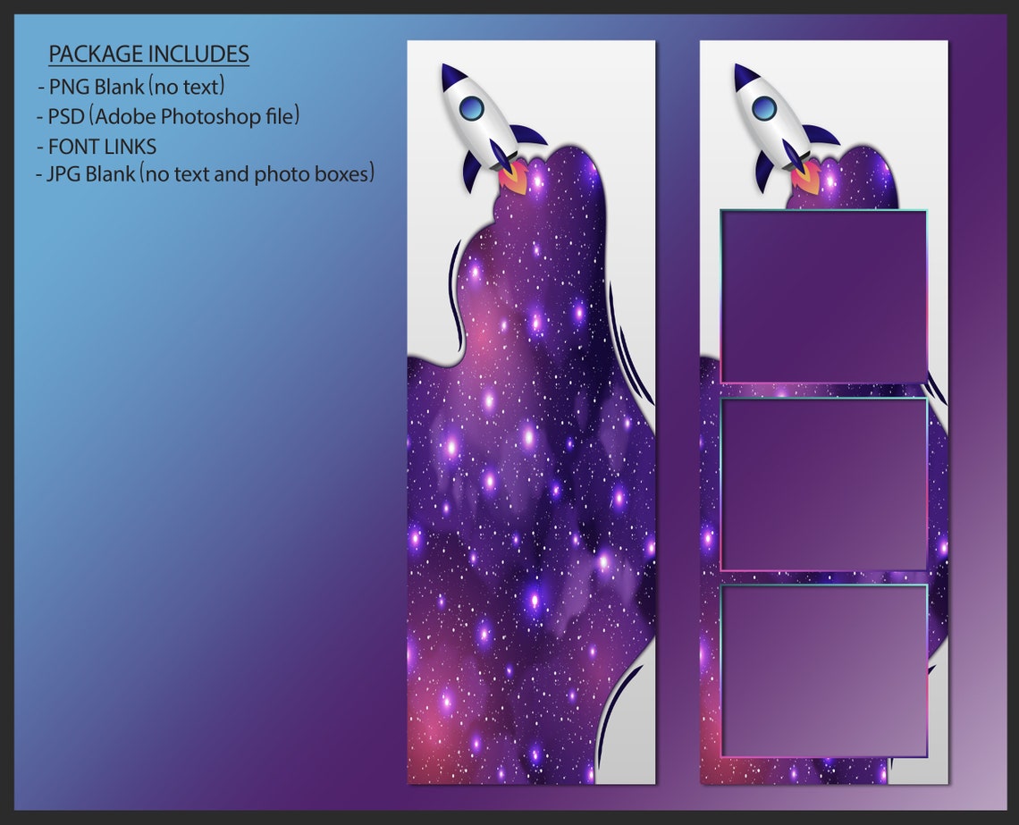 Rocket Birthday Photo Booth Template, Photobooth Space Cosmonauts Party ...