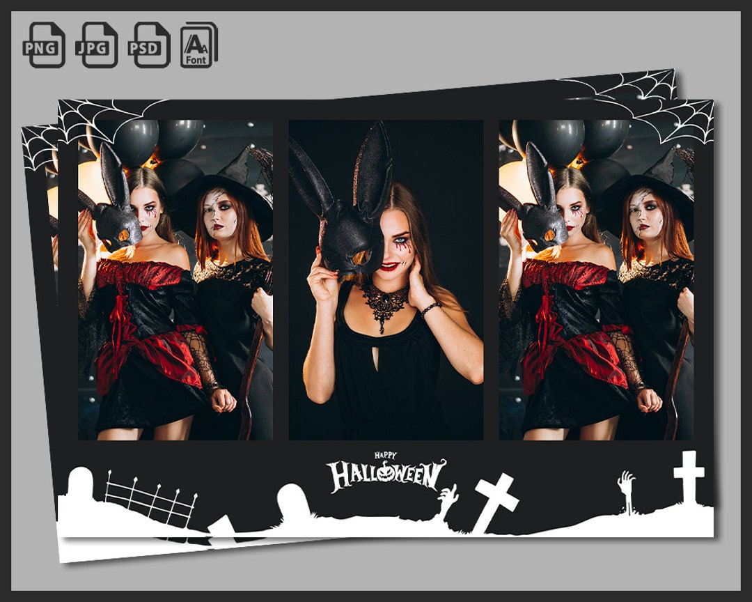 Halloween Photo Booth Template, Hallowe'en Party, 4x6 Background ...