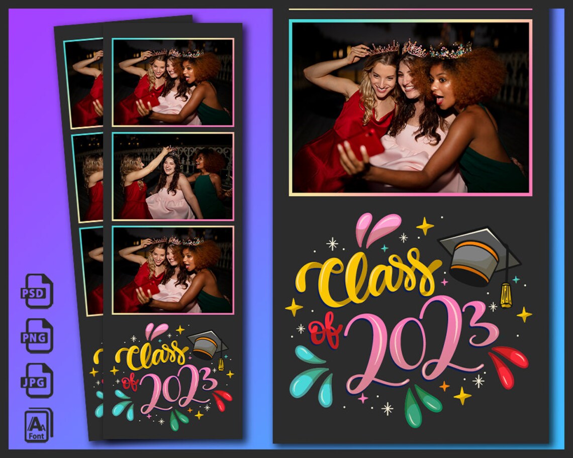 Graduation Photo Booth Template, Photobooth University, School Party ...