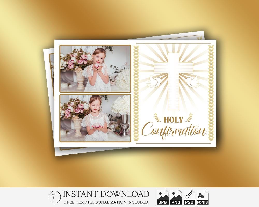 Confirmation Photo Booth Template 4x6 | Photobooth Frame for Religious ...